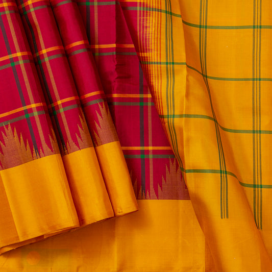 Kanchipuram Silk Sarees | Checks Stripes Silk Sarees | Buy 100% Quality ...